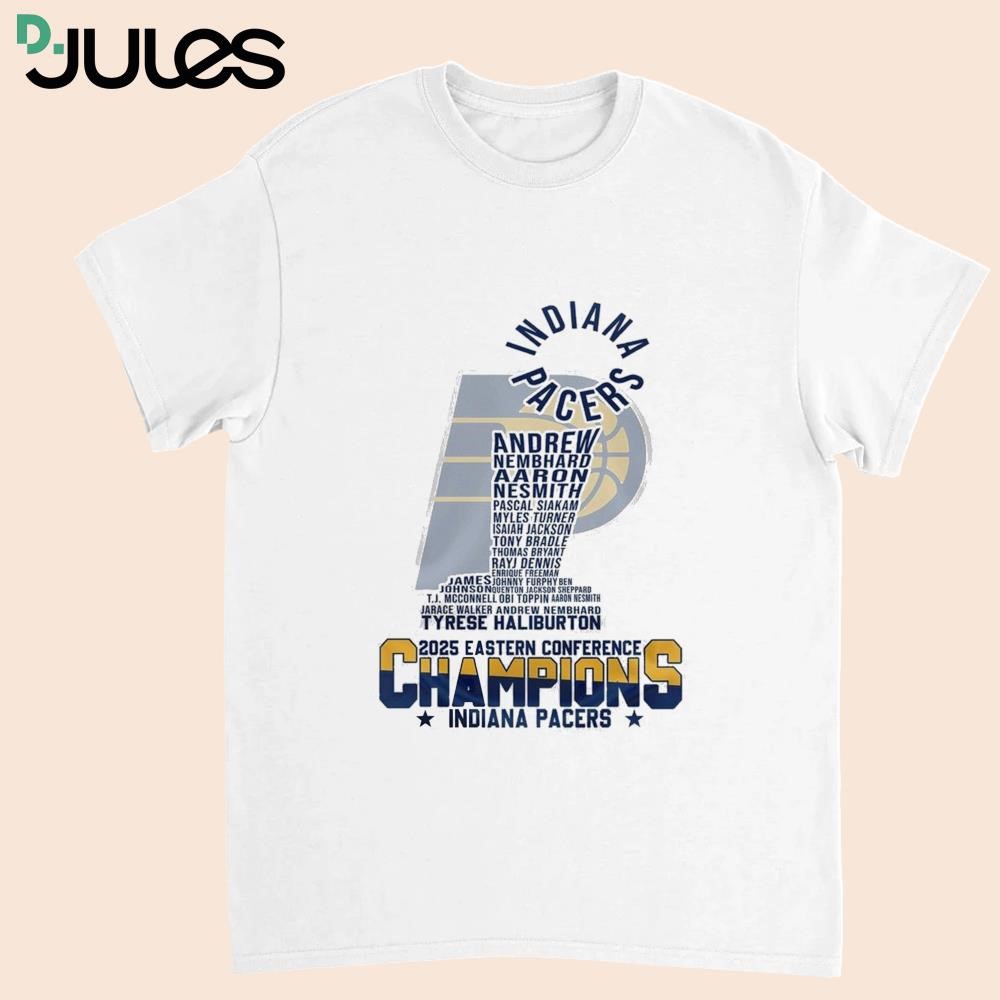 Indiana Pacers NBA 2025 Eastern Conference Champions Name Players In ...